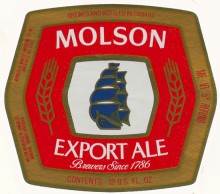 Vintage MOLSON EXPORT ALE Beer Shirts, T-Shirts, Hats and Apparel