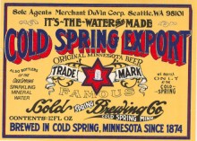 Vintage COLD SPRING EXPORT Beer Shirts, T-Shirts, Hats and Apparel