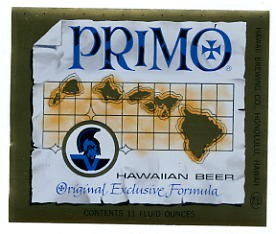 Primo Hawaiian Beer Label, Honolulu, HI