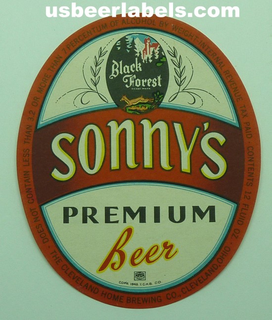 Sonnys Beer Label, Cleveland, OH
