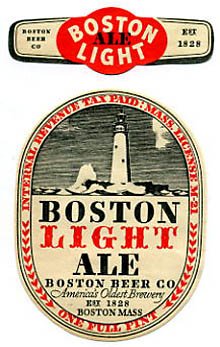 Boston Light Ale Beer Label, Boston, MA