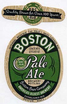 Boston Pale Ale Beer Label, Boston, MA