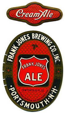 Frank Jones Ale Beer Label, Portsmouth, NH